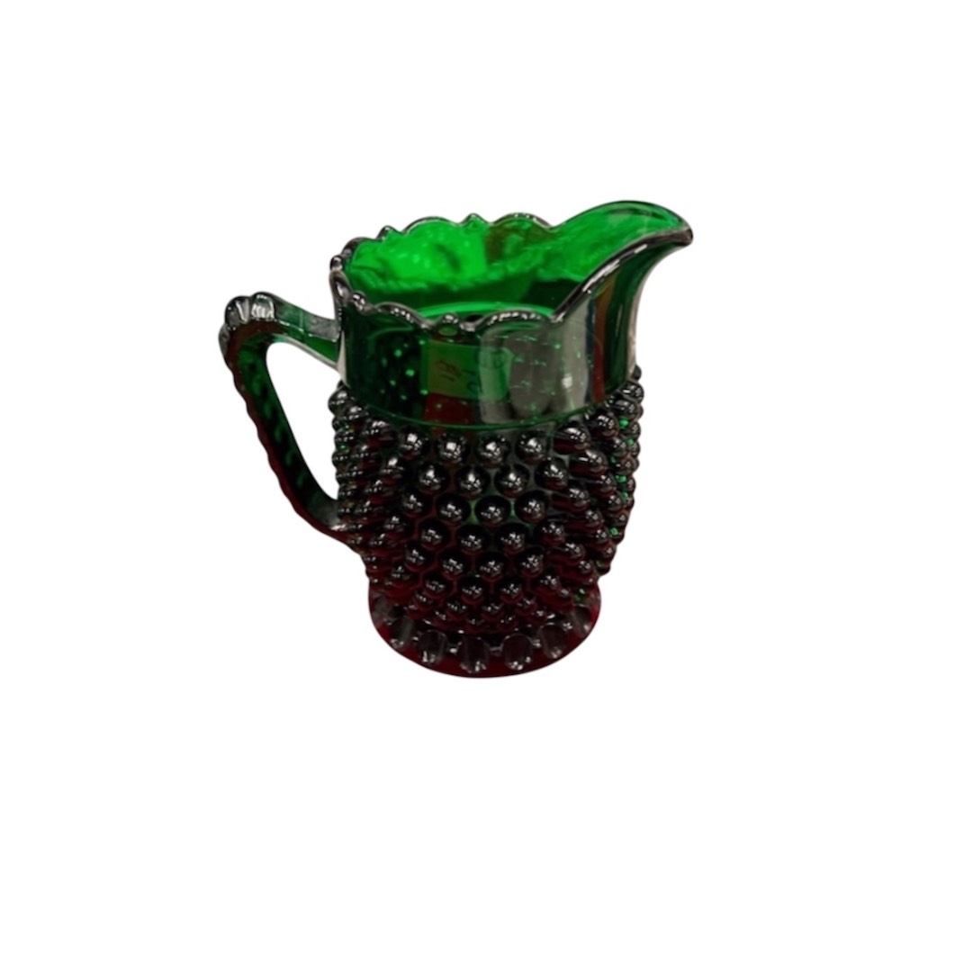 GLASS HOBNAIL CREAMER PITCHER By Fenton Fall Autumn Harvest ...