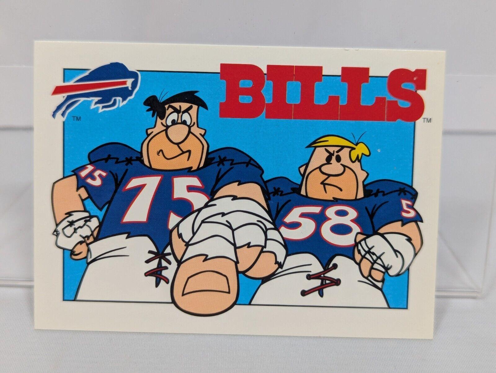 1993 Buffalo Bills Cardz Flintstones NFL PROTOTYPE - #3 with 1992 Team Stats