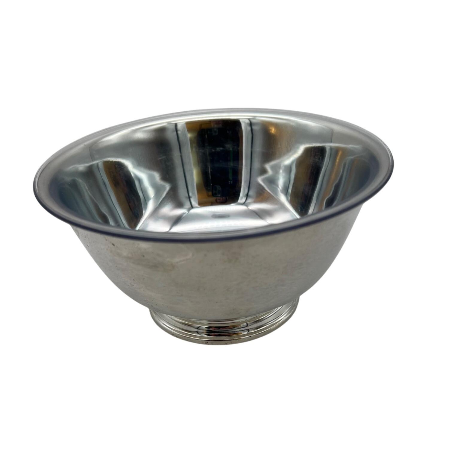 Oneida Paul Revere Silverplate Bowl With Clear Plastic Insert 6" Diameter