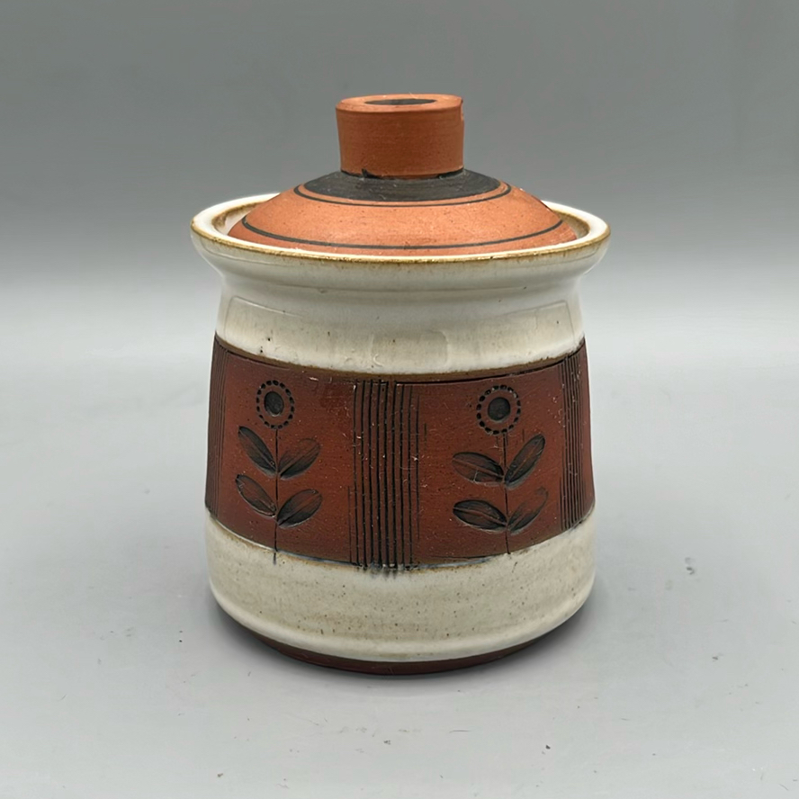 Gordon Fox For Kentmere Sunflower Pottery Sugar Bowl