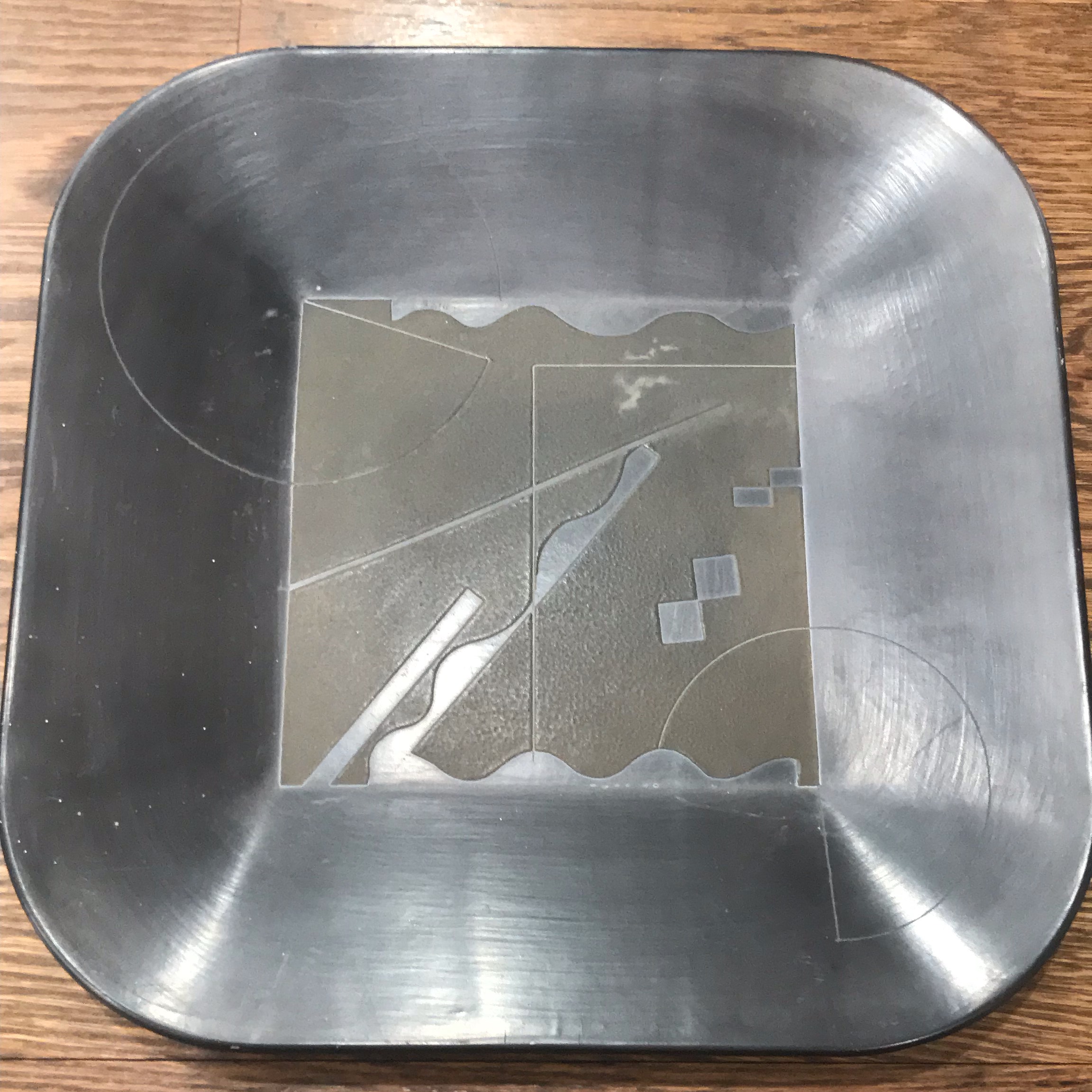 Vintage Angelo Di Petta Pottery Plates 9” Set Of 2