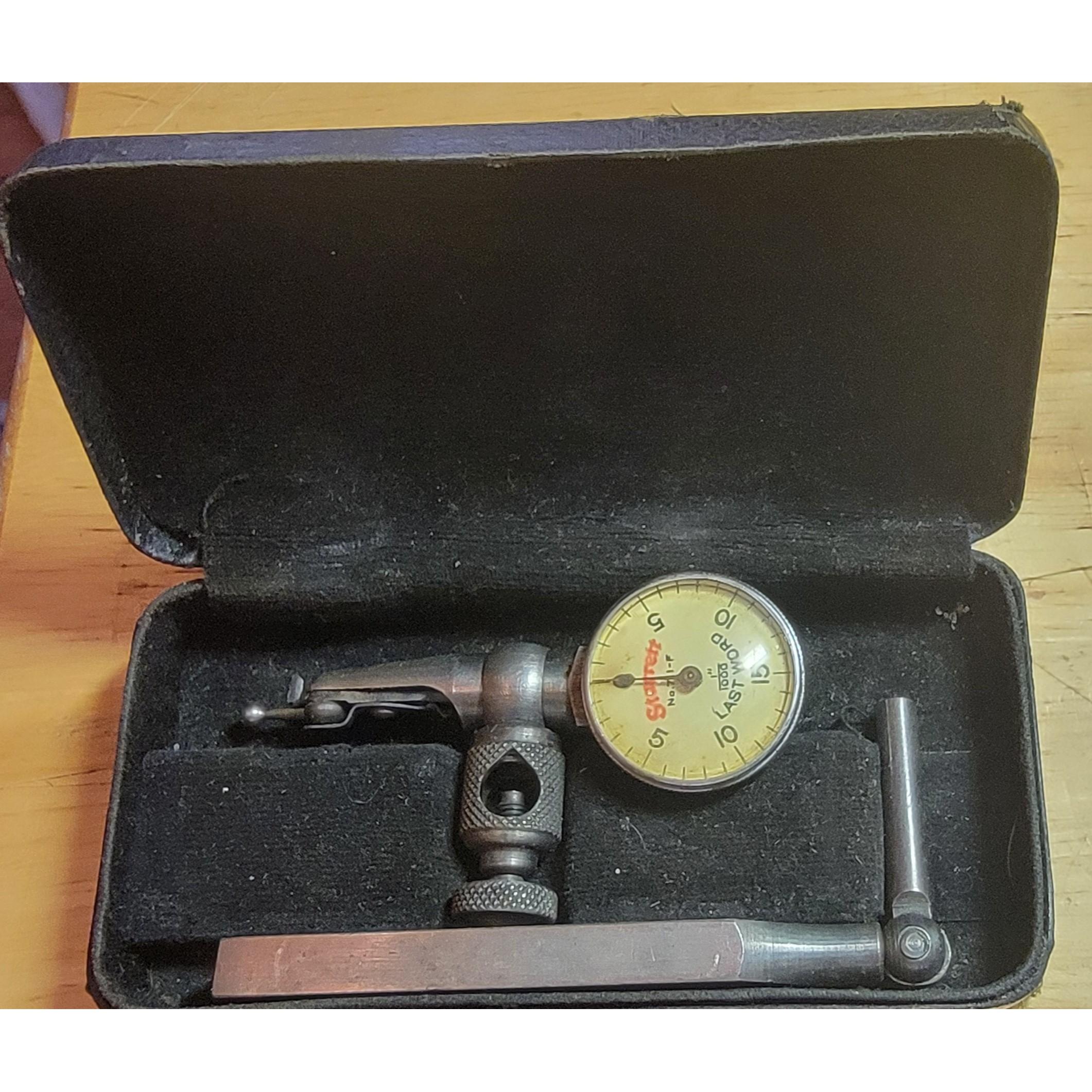 Starrett Universal Test Indicator "Last Word" #711-F 1/1000 W/box Nice