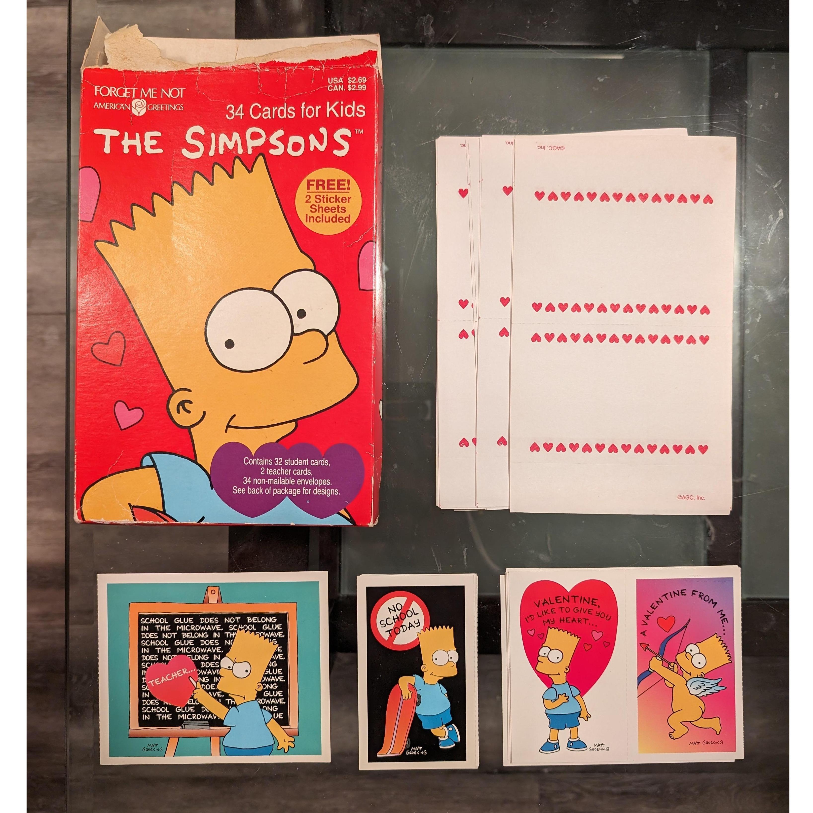 Simpsons Valentine's Day Card Set