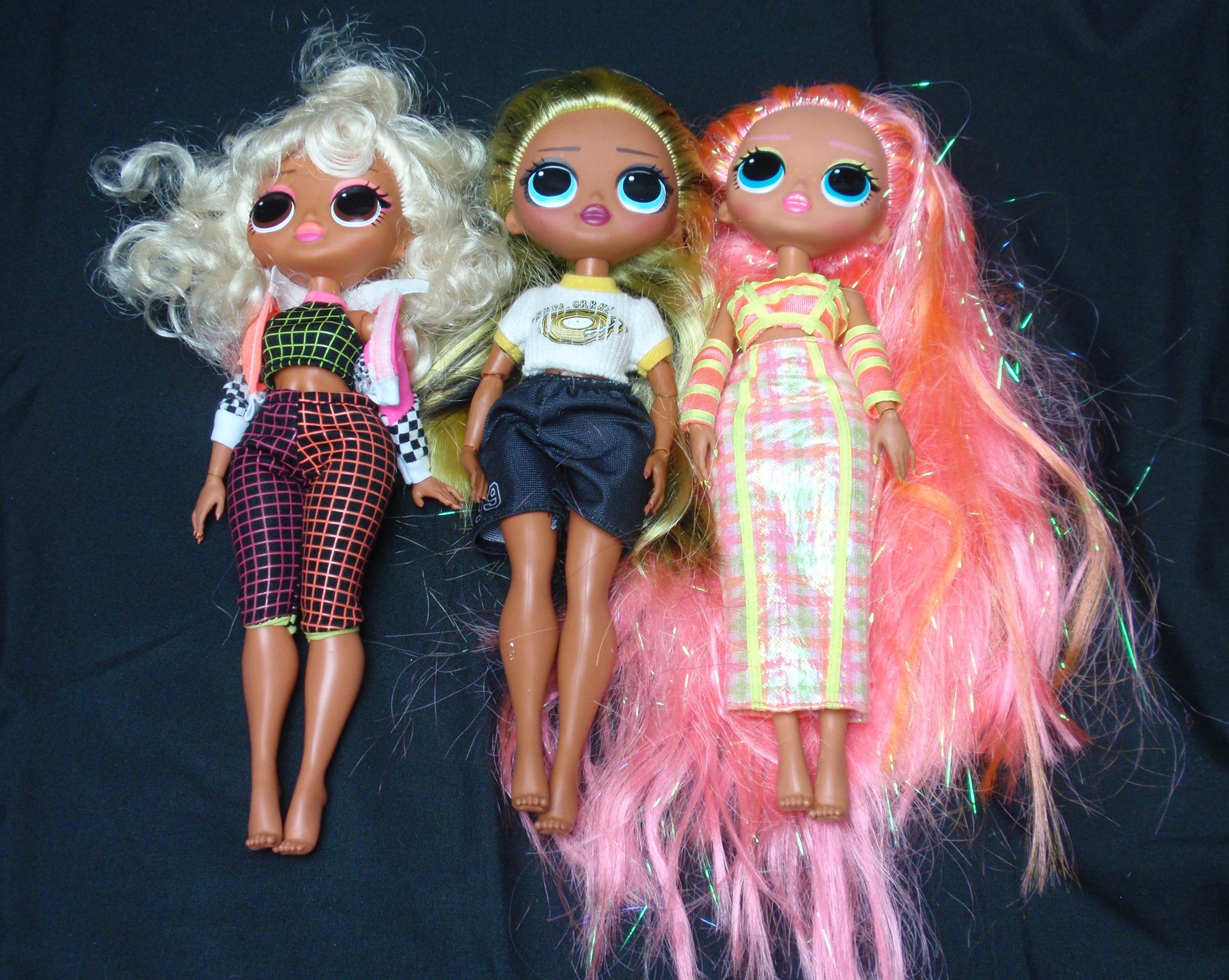 LOL Surprise OMG Alt Grrrl, Speedster and Neonlicious Dolls Incomplete