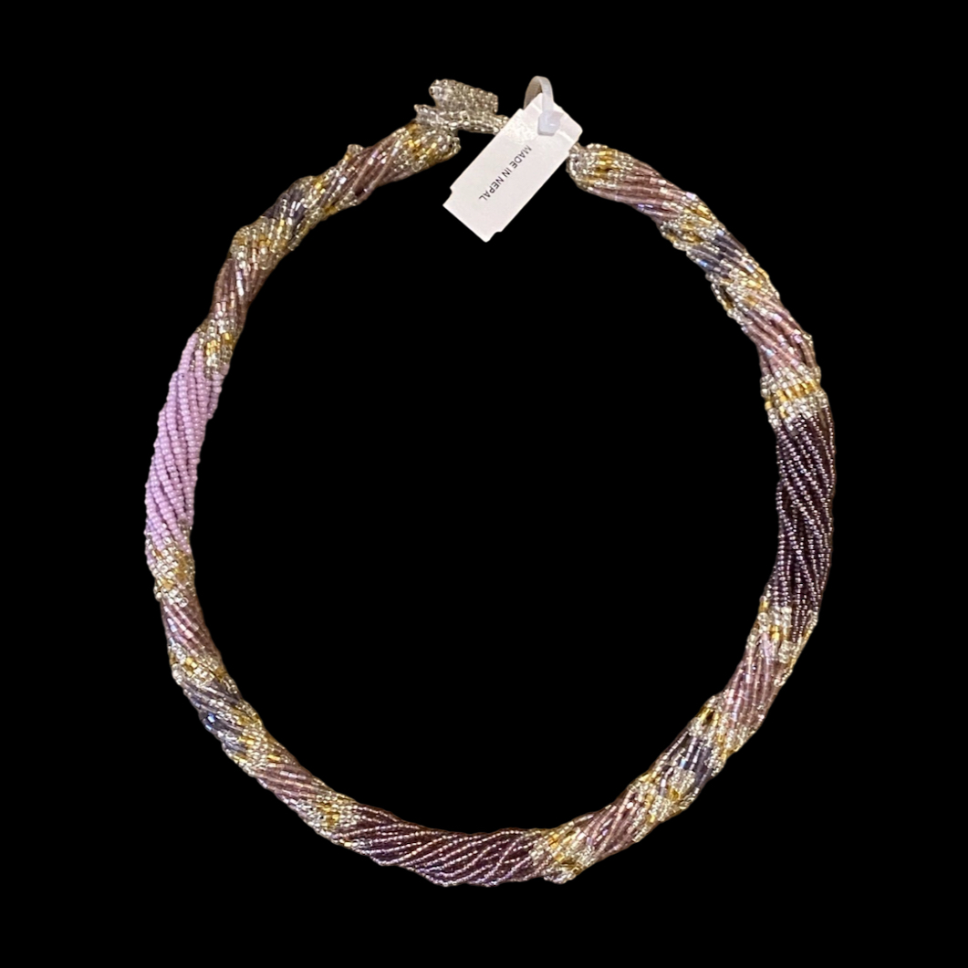 Himalayan Gems™ Multi-Strand Potay Bead Necklace 21” Shades of Purple ...