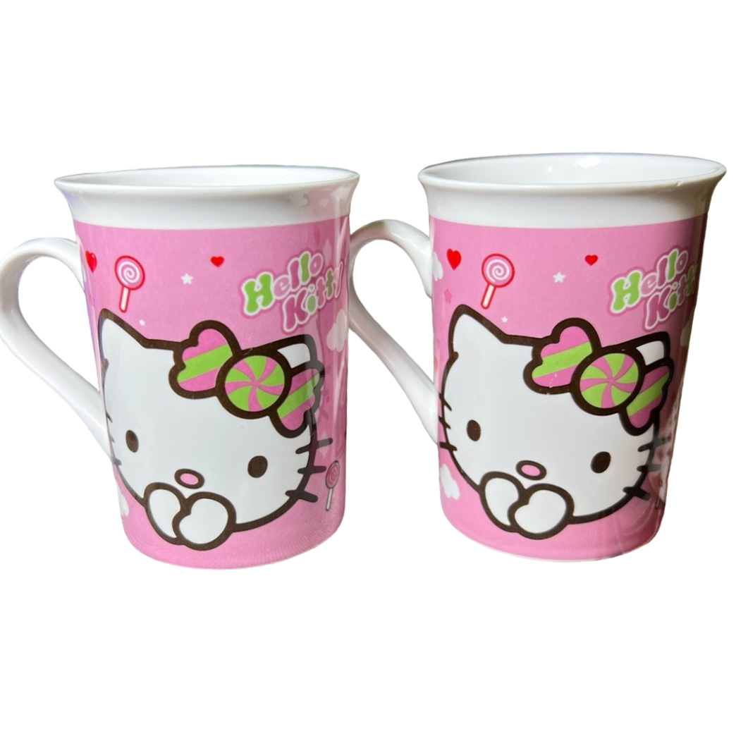 Pair Hello Kitty Mugs Cups