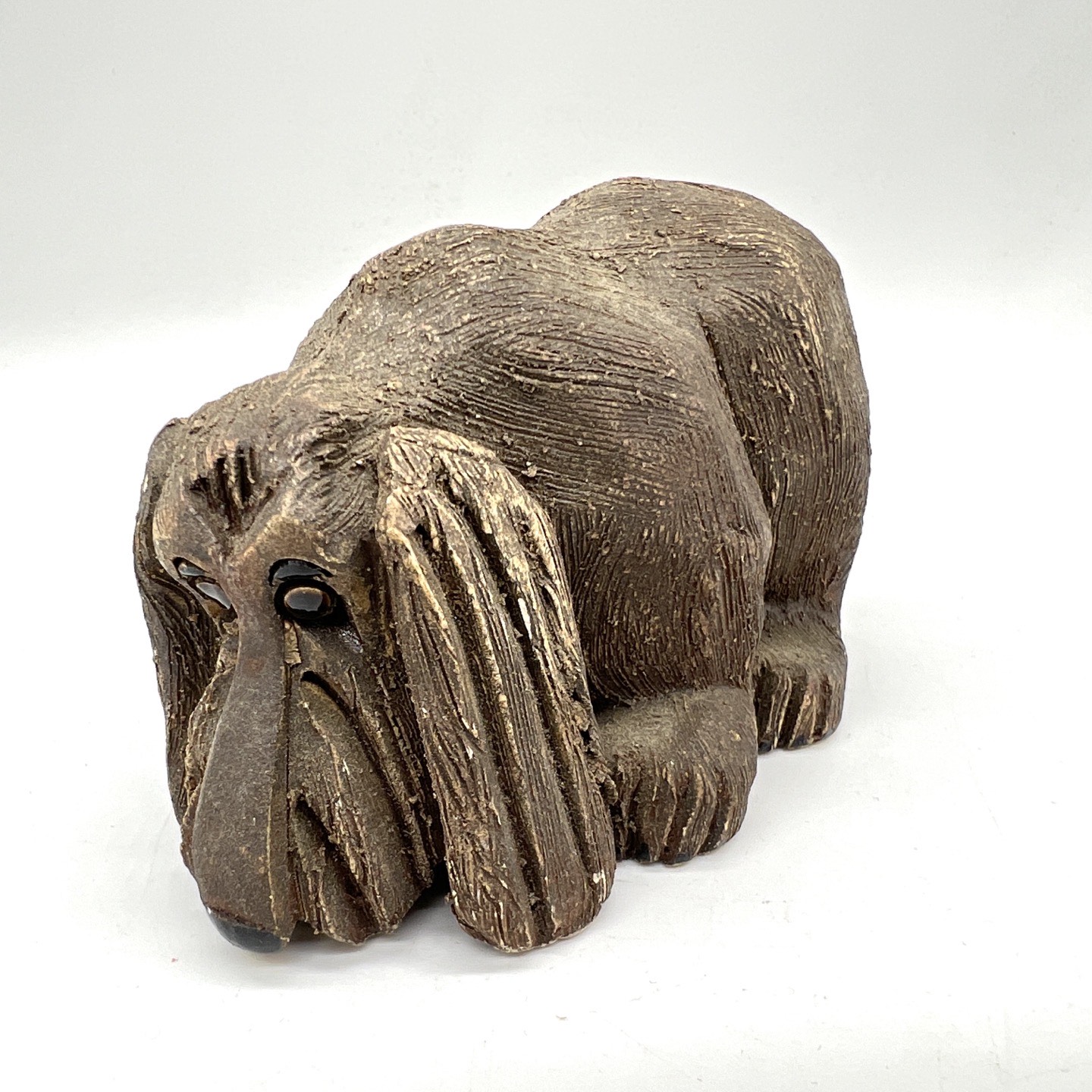 Artesania Rinconada Brown Hound Dog Figurine