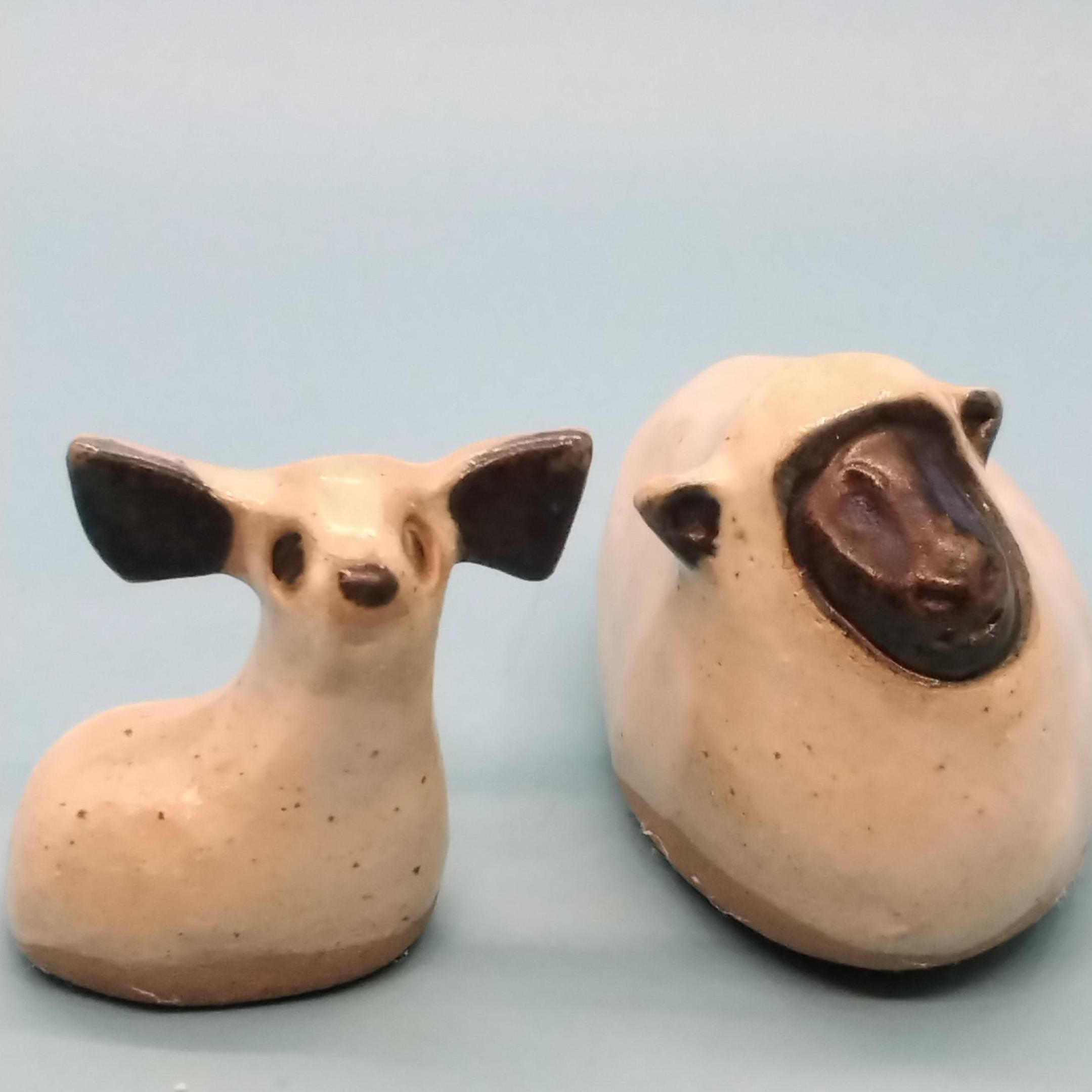 Vintage Ceramic Farm Animal Figurines, Lamb And Ewe, By TREMAR, United ...