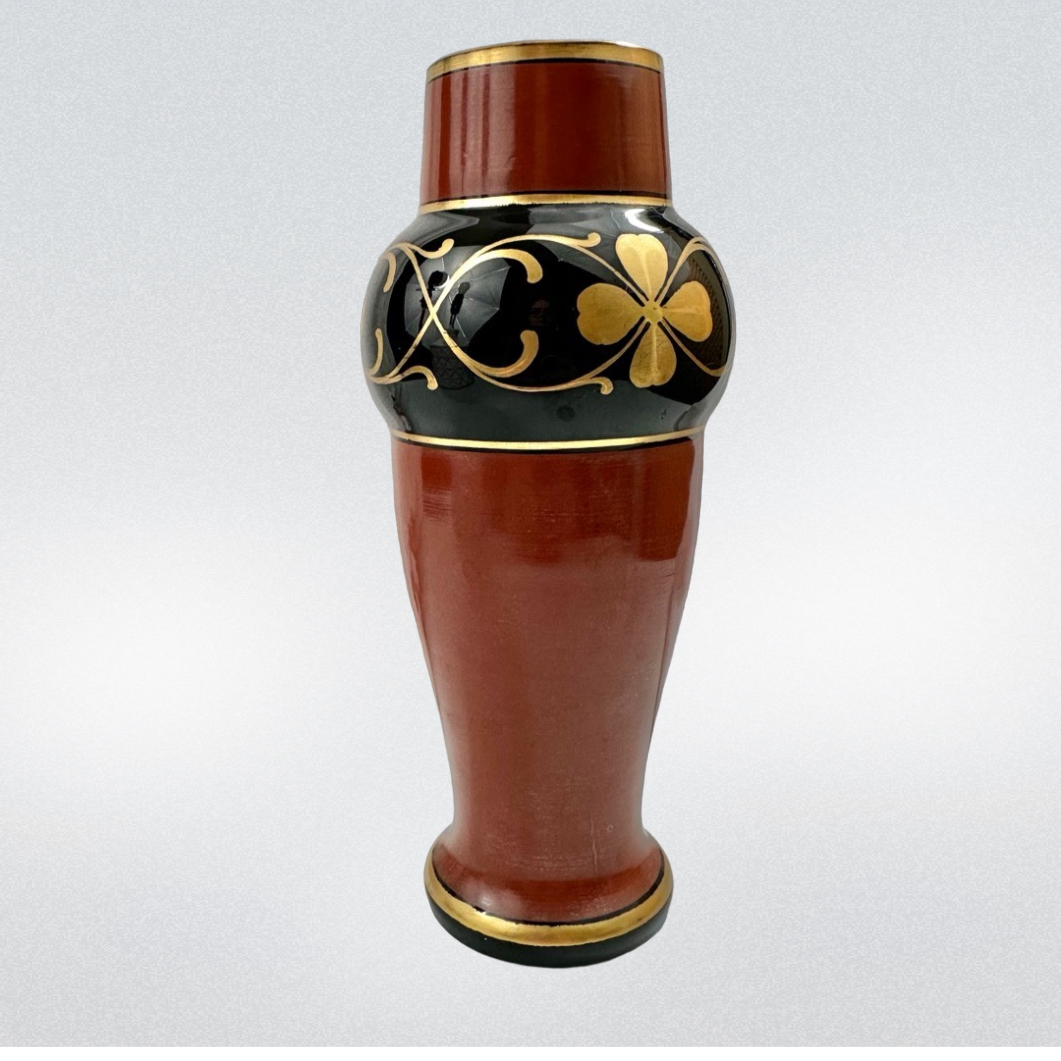 Czech Pottery Gilded Vase