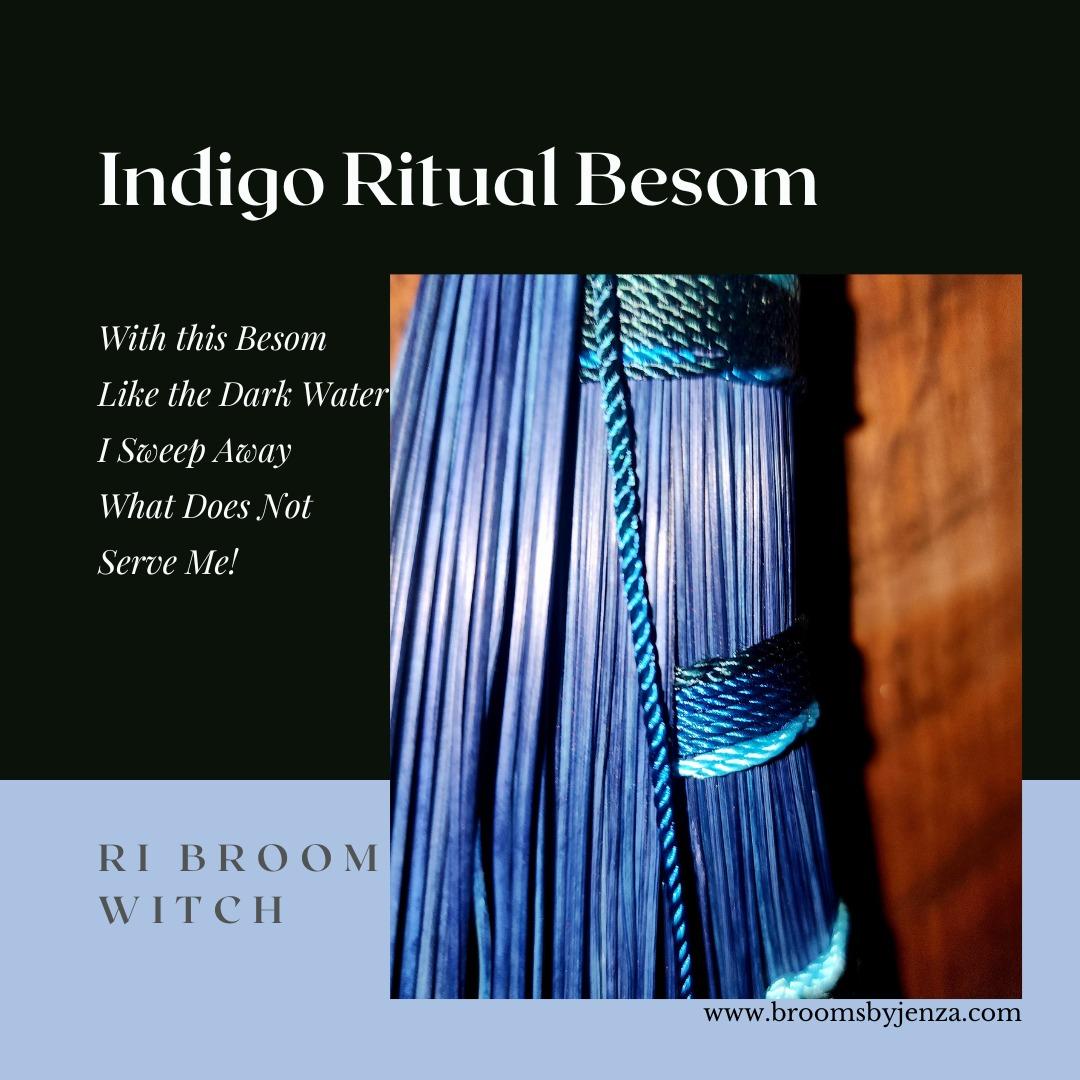 Indigo Blue Ritual Besom