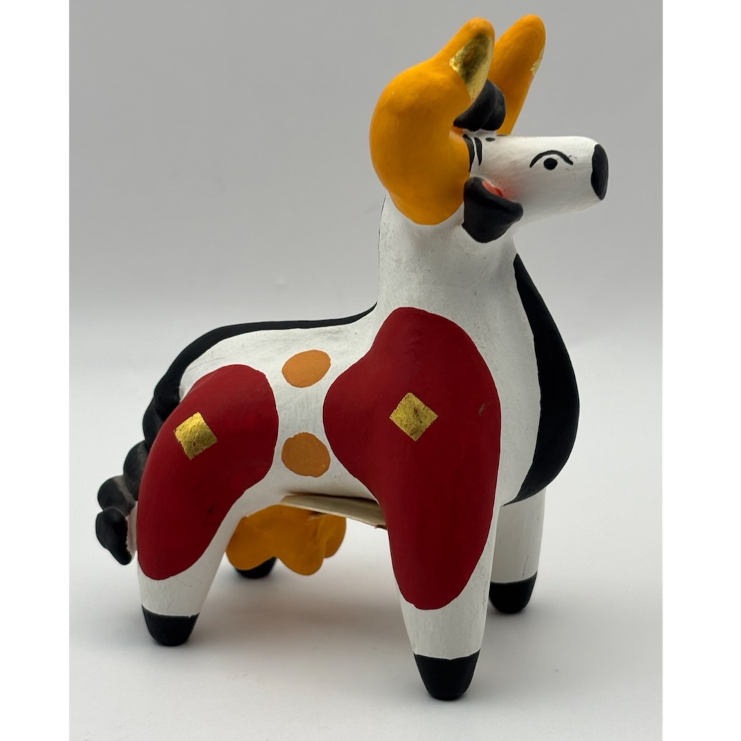 Awesome Folk Art Russian Pottery Dymkovo(Cow?)