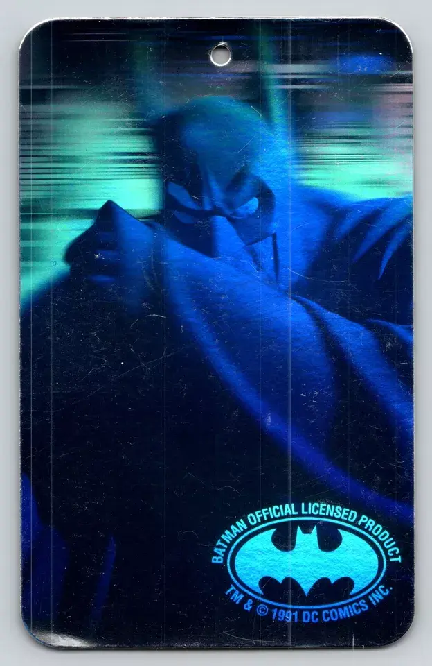Trade Card Holographic Batman 1991 DC Comics Hang Tag Card Dark Knight ...