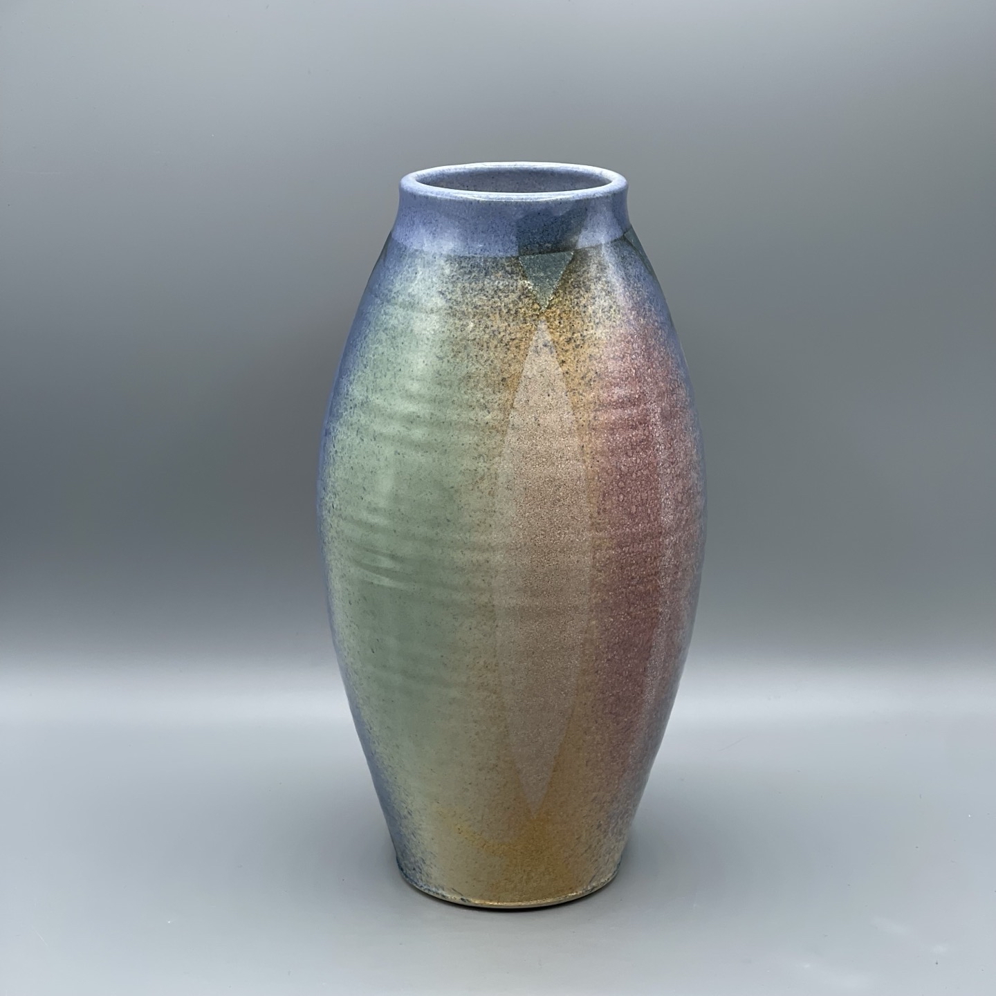 Lee Segal Studio Art Pottery Rainbow Vase