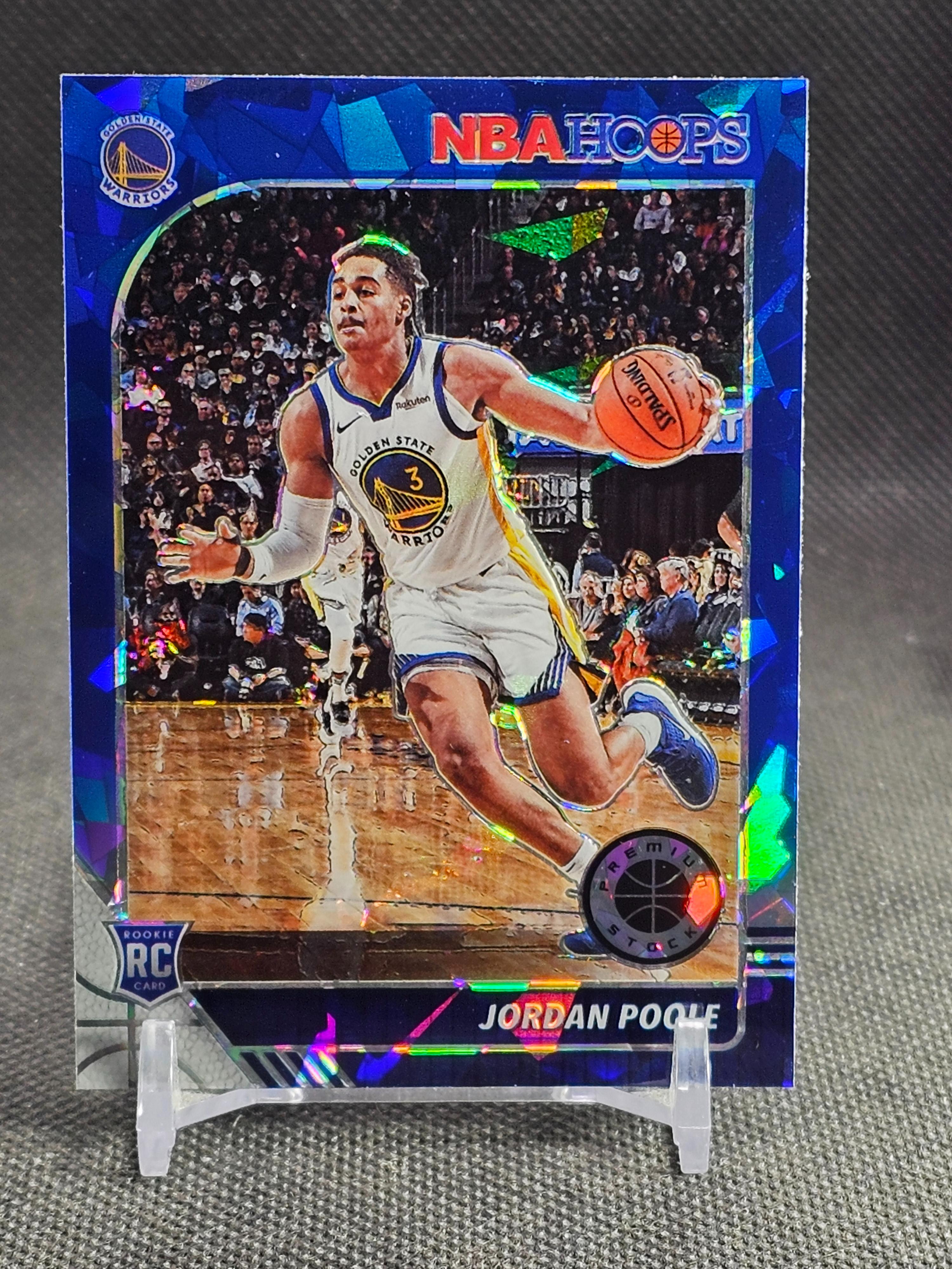 Jordan Poole 2019-20 NBA Hoops Rookie Card Blue Cracked Ice #223 Golden ...