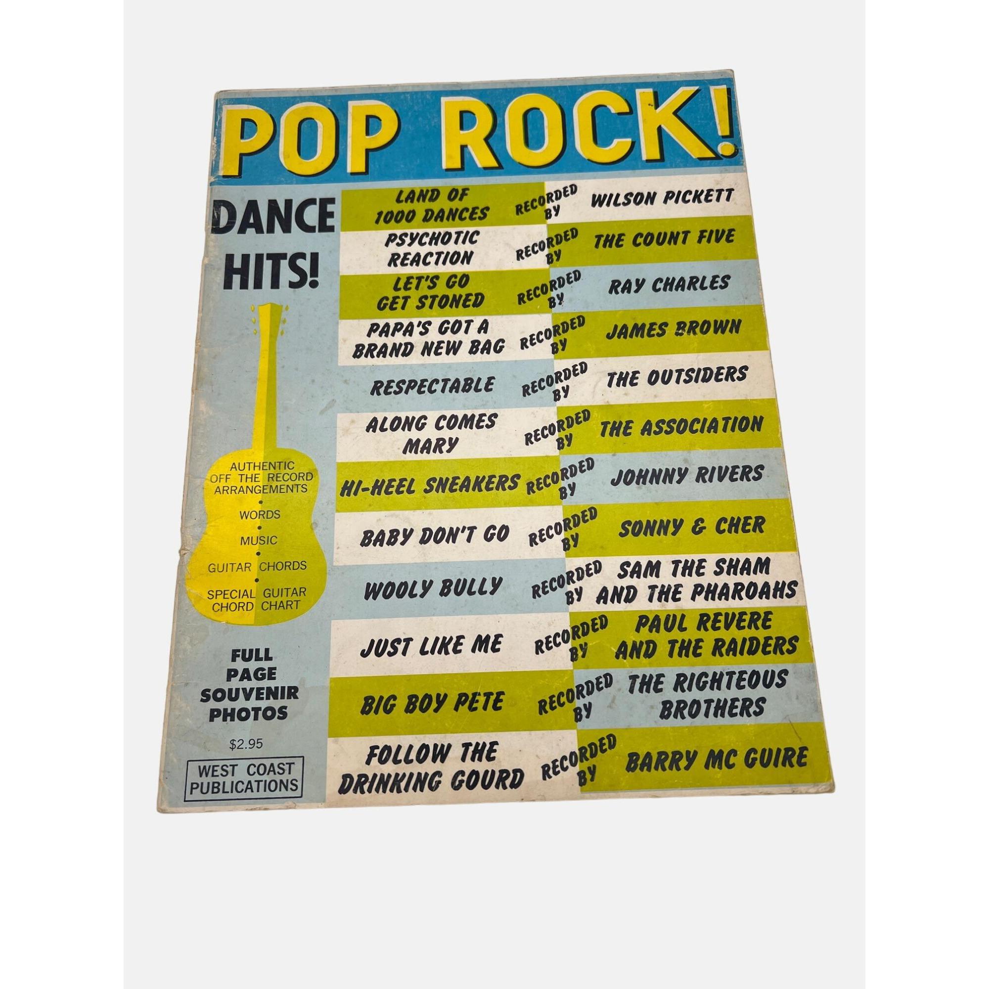 Vintage 1960s Pop Rock Dance Hits Songbook With Full Page Photos Sheet ...