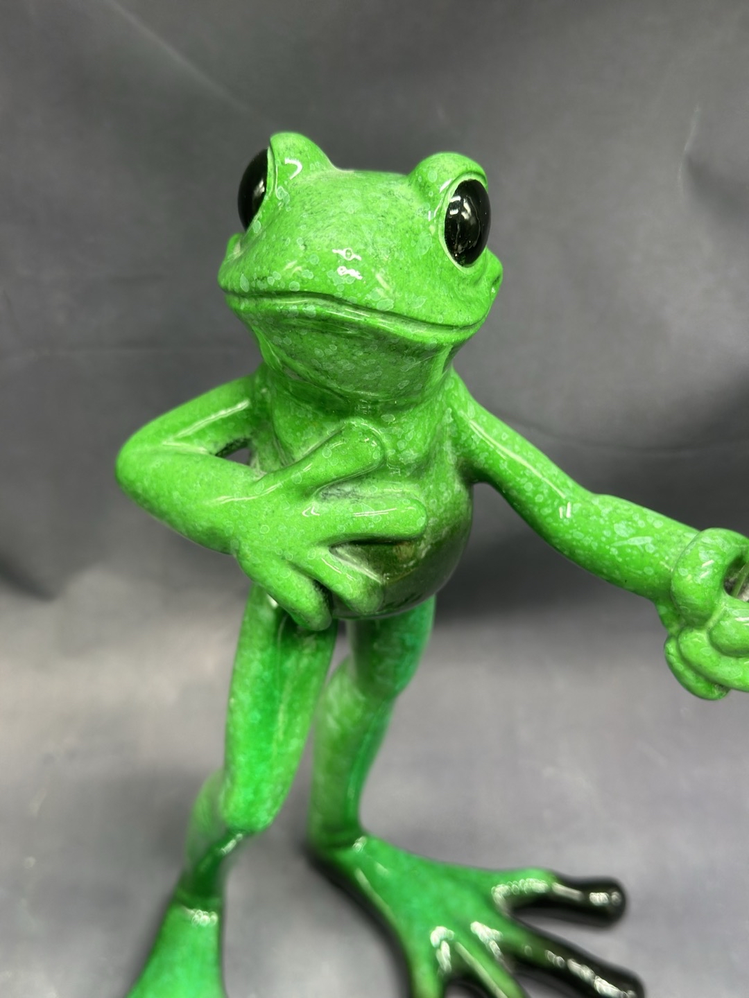 Kitty's Critters FROG Figurine DON JUAN K. Cantrell Hand Painted 9.75" Retired