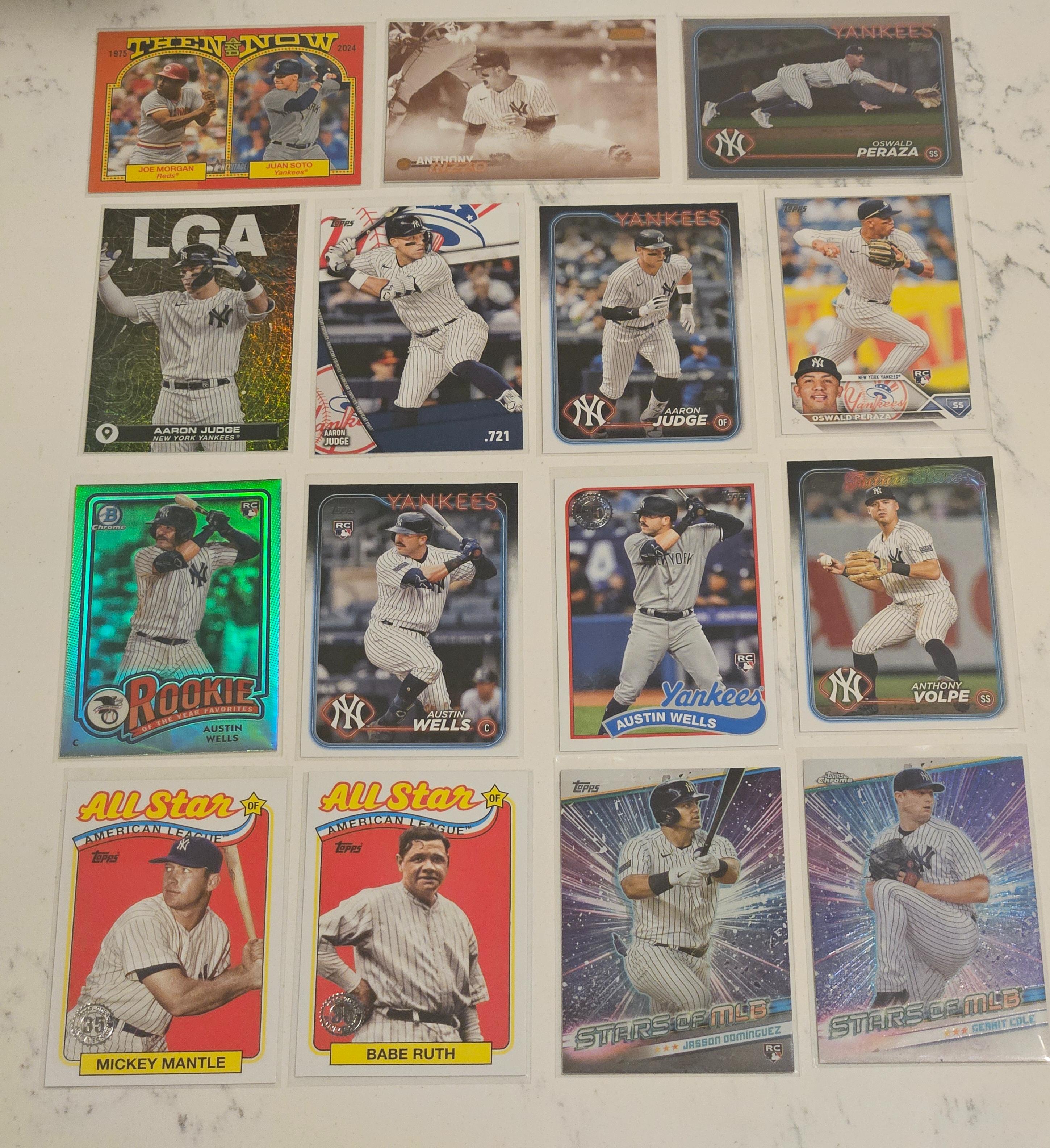 New York Yankees 15 Card Mixed Lot