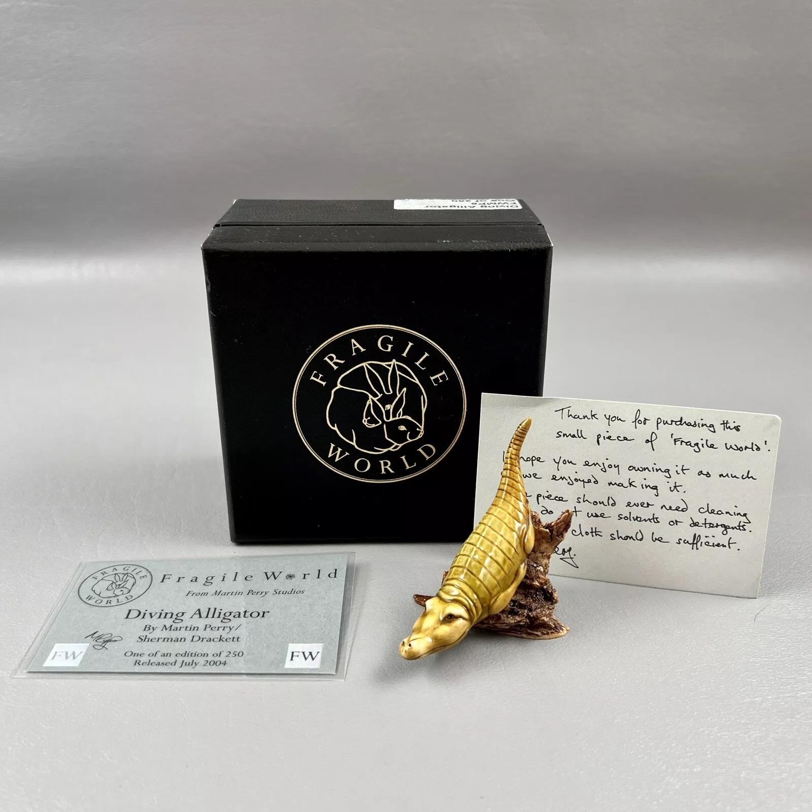 Harmony Kingdom Diving Alligator Fragile World 2" Figurine FWMP5 2004 ...