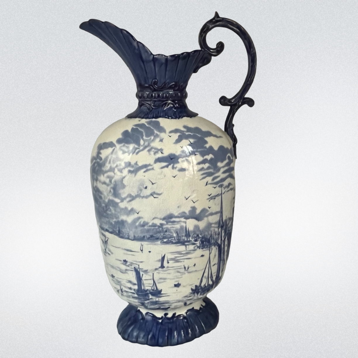 Empire Works Stoke On Trent Harbor Scene Vase