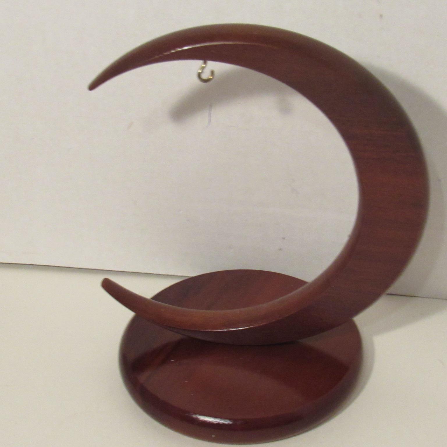 Enesco Vintage WOODEN CRESCENT MOON Display Hanger Stand for Ornaments ...