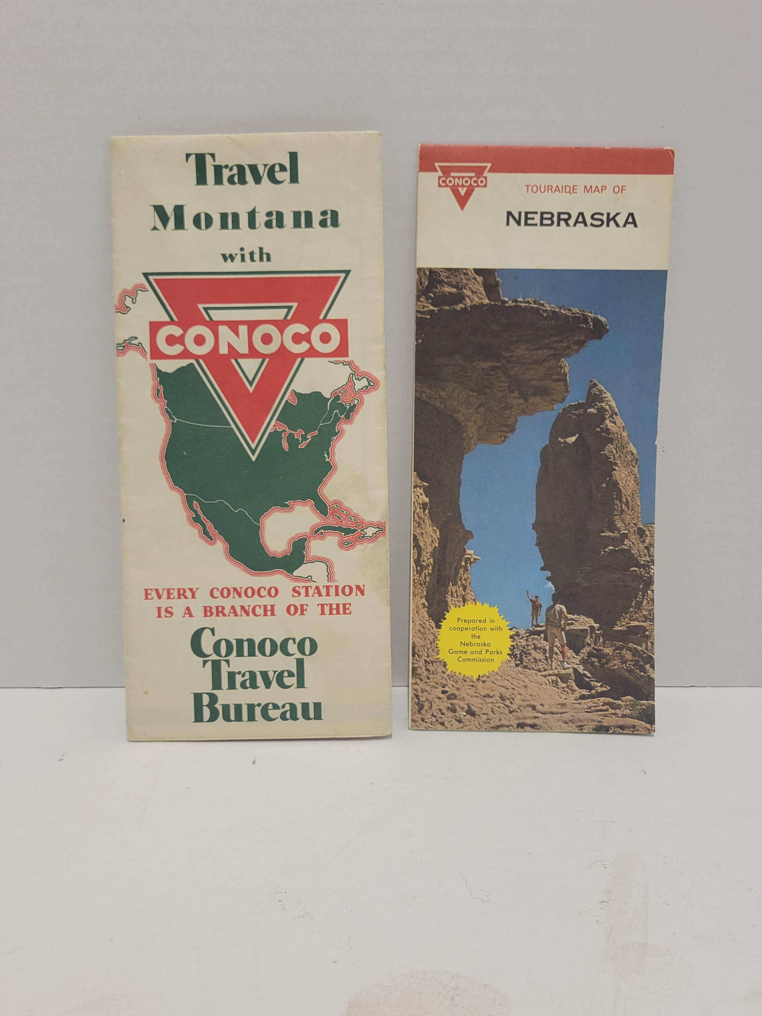 Conoco Road Map Montana And Nebraska