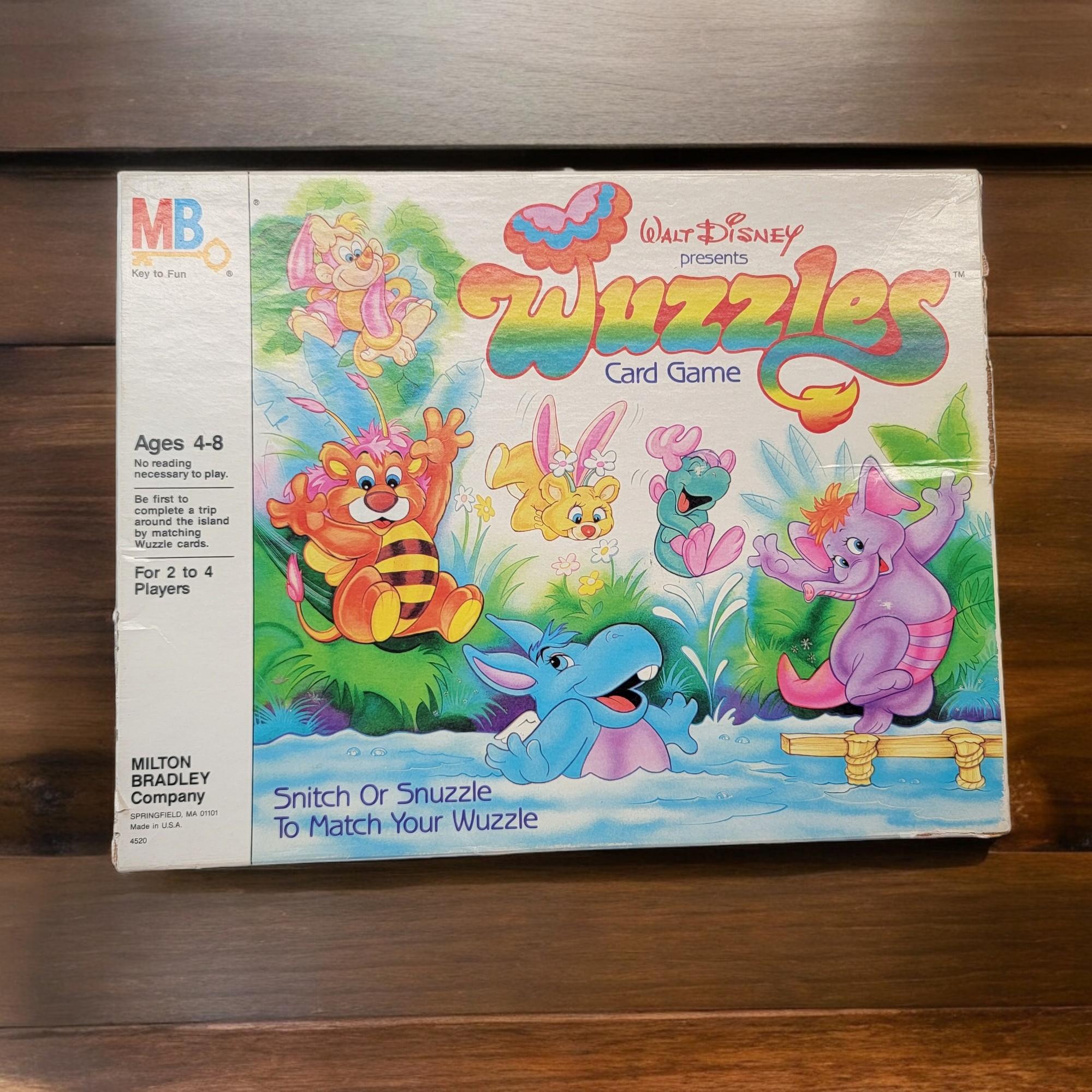 Vintage 1985 Walt Disney Wuzzles Card Game by Milton Bradley
