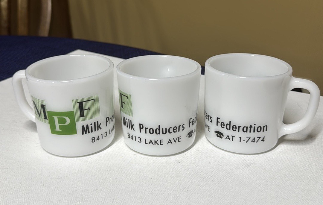 1950's-1960's Vintage MPF Milk Producers Federation Federal Milk Glass ...