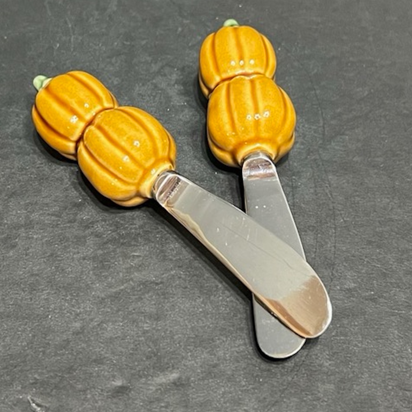 William Sonoma Pumpkin Spreaders Set Of 2 Stainless Each ~5” x 1.25 ...