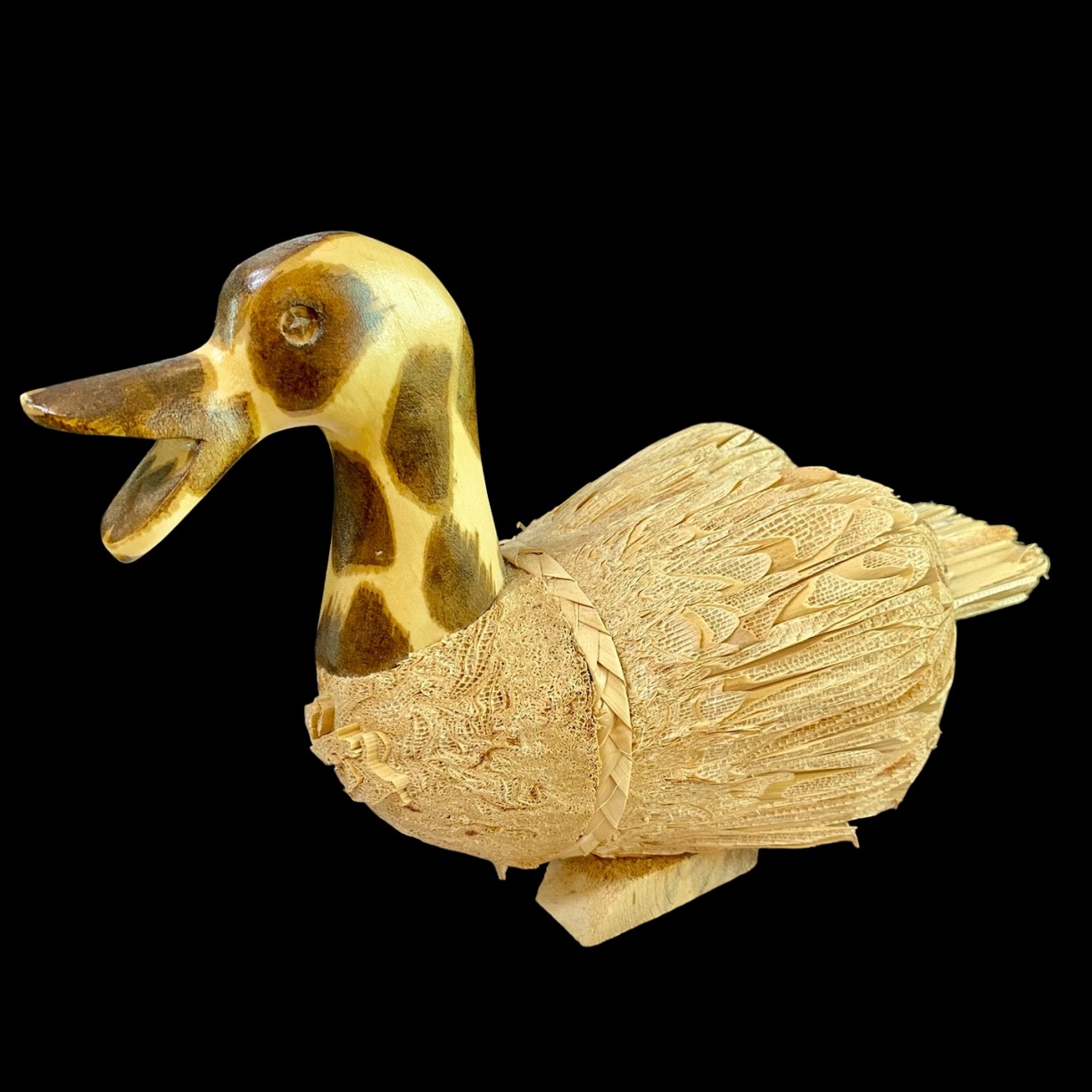 Wood/Corn Husk Duck