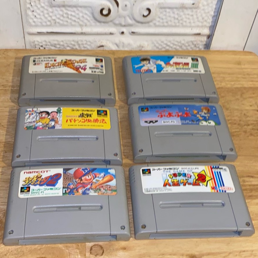 Lot Of 6 Japanese Súper Famicom Cassette Tapes