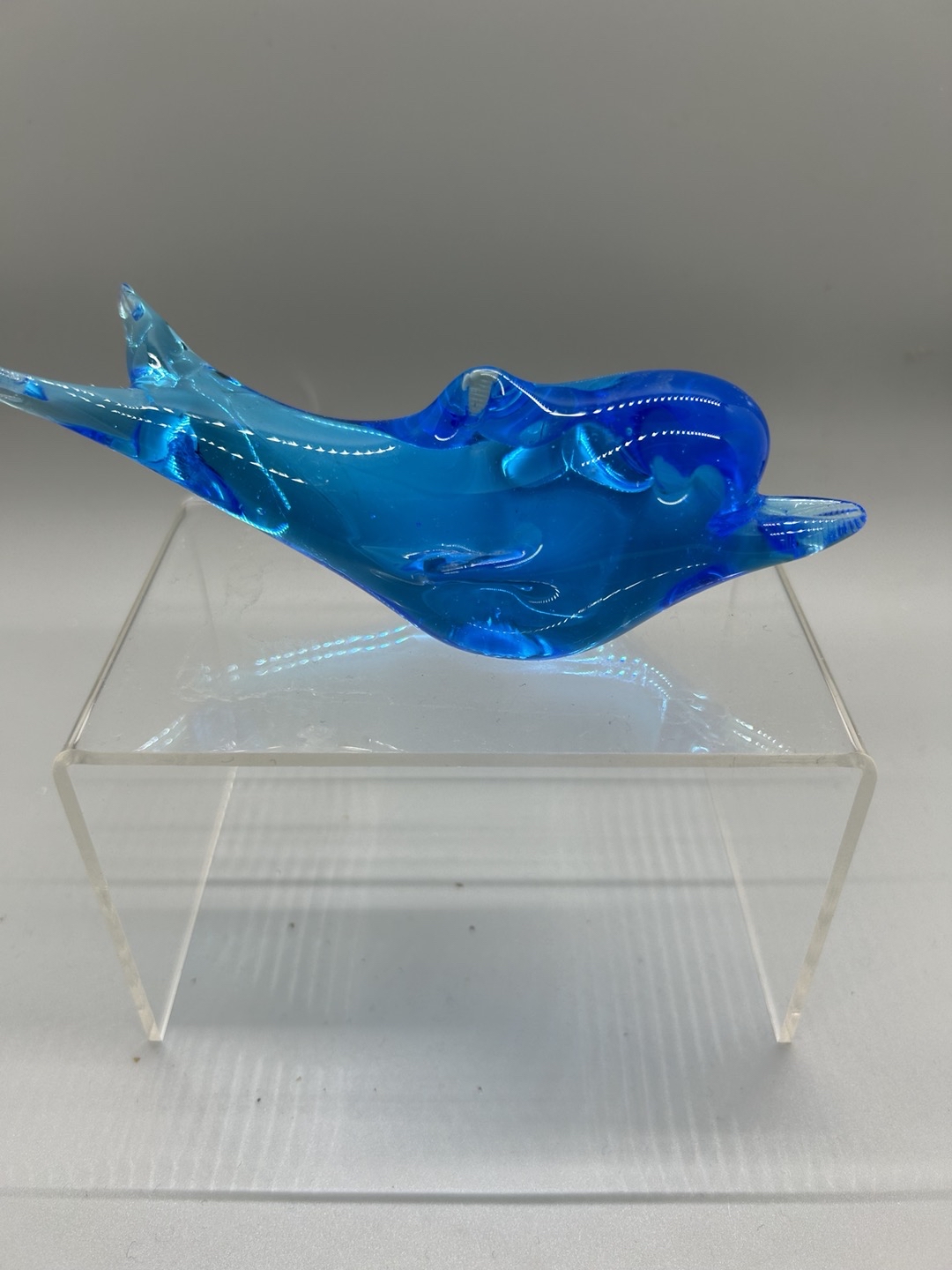 Blue Glass Dolphin - 2 In