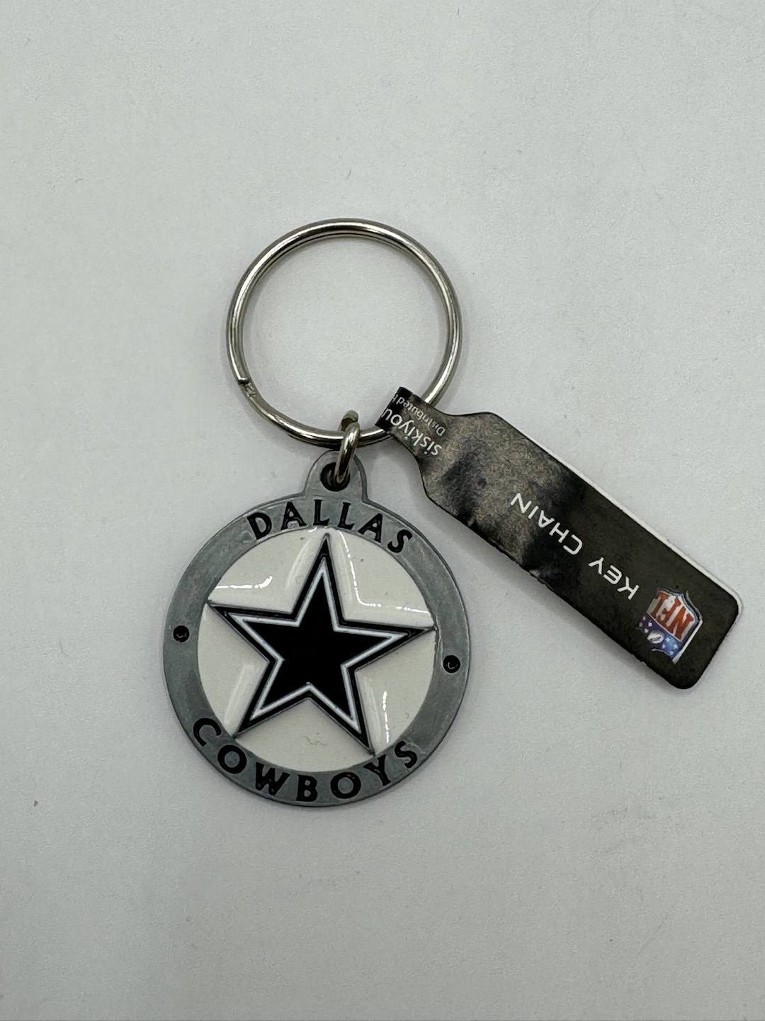 NFL - Dallas Cowboys - 3-D Logo Metal Keychain (Round) - Licensed - NEW