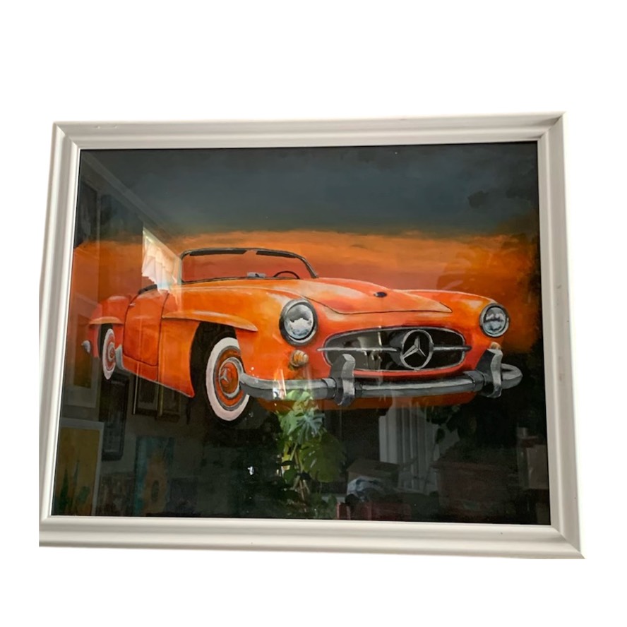 “Orange Creamsicle” Vintage Mercedes Benz Car Painting Love Original ...