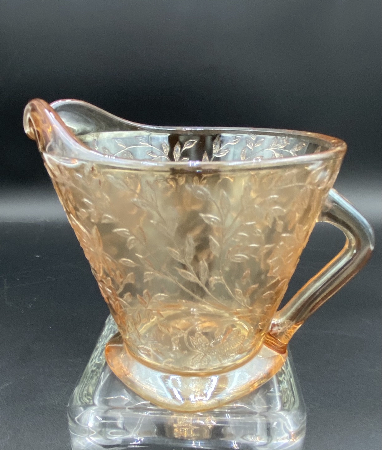 Vintage 1950s Jeannette Glass, Floragold Pattern Creamer, Iridescent ...