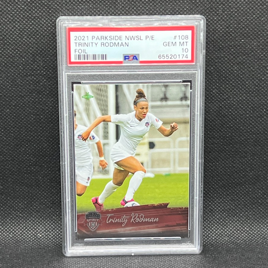 Trinity Rodman 2021 Parkside NWSL Rookie Foil PSA 10 Washington Spirit ...