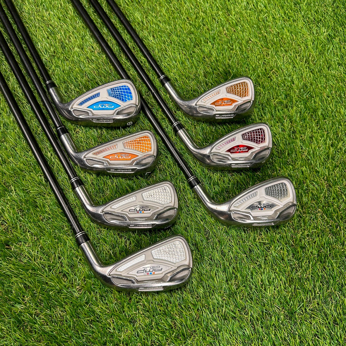 Cobra AMP Cell Silver Iron Multicolor Set 5-PW+GW ⛳️ Bio Cell Cobra ...