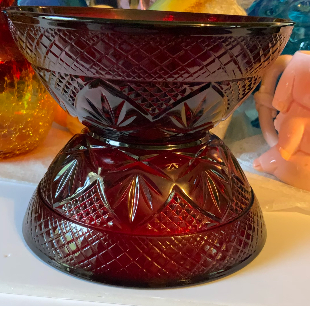 #15 Gorgeous Cape cod Bowls 2 In Set In A Delicious Ruby Red