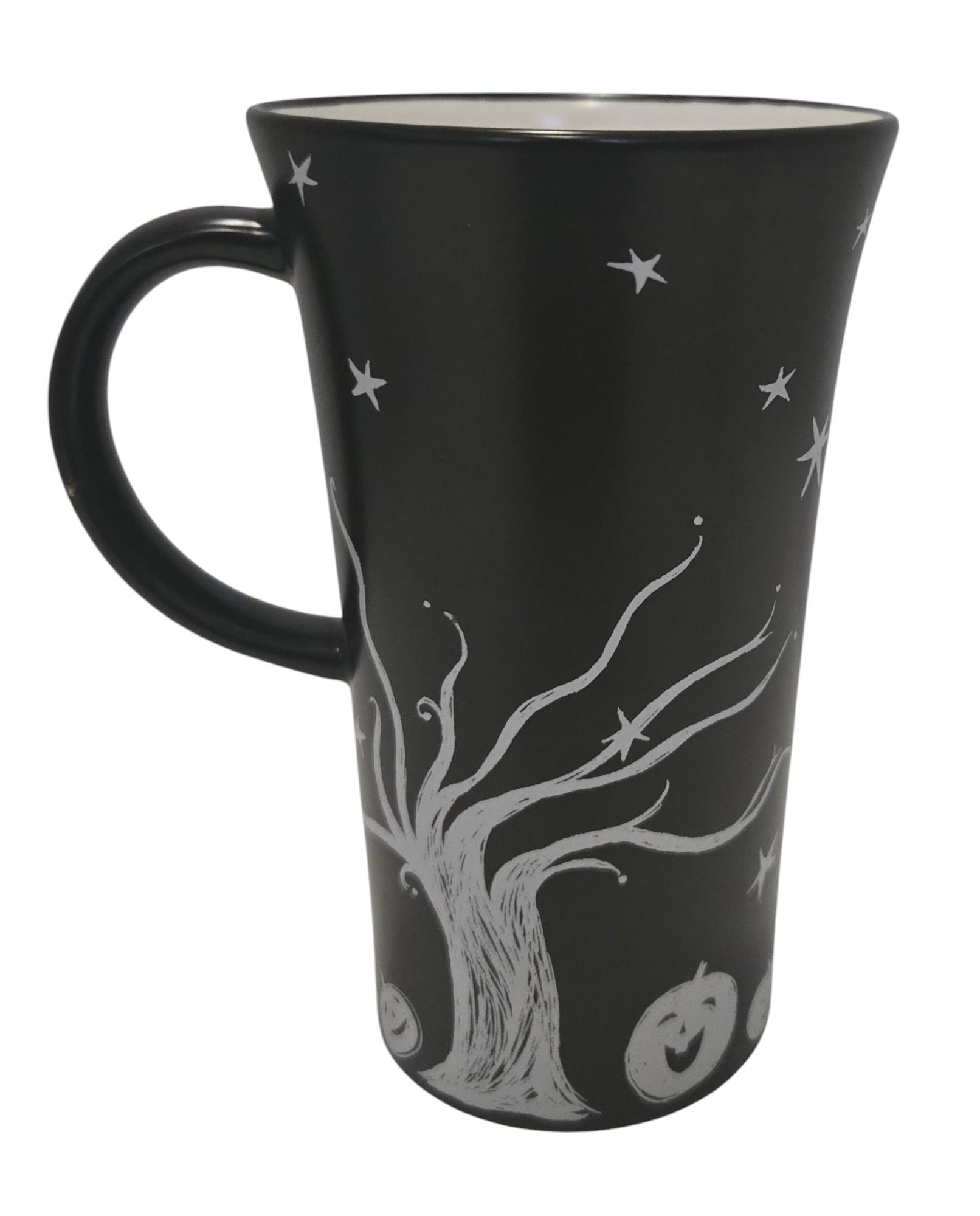 2007 Starbucks Trick or Treat Black White Halloween Coffee Mug