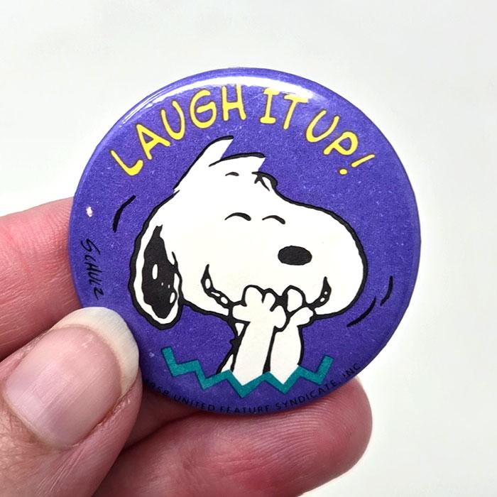 Snoopy 'Laugh It Up!' Button - Peanuts