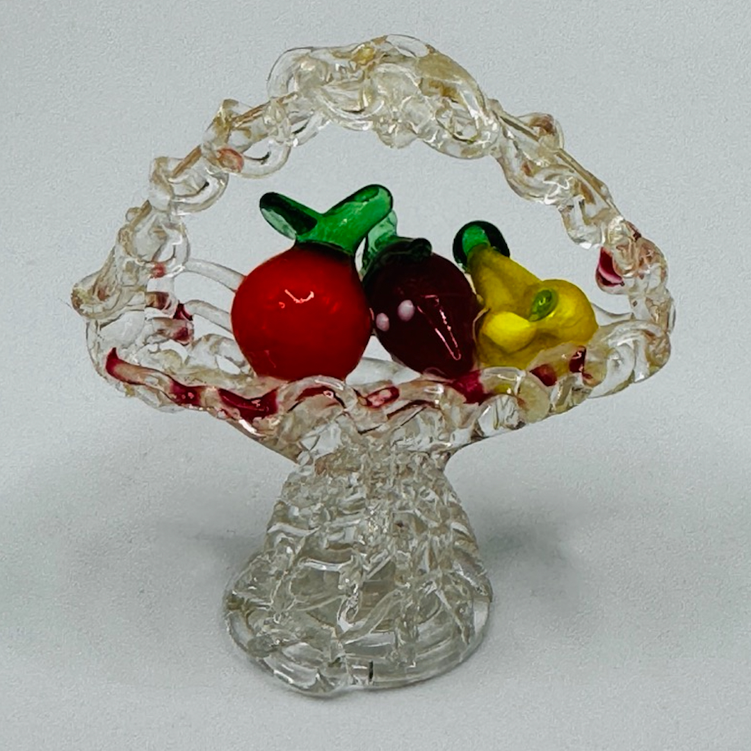 Spun Glass Fruit Basket Small 2x2"