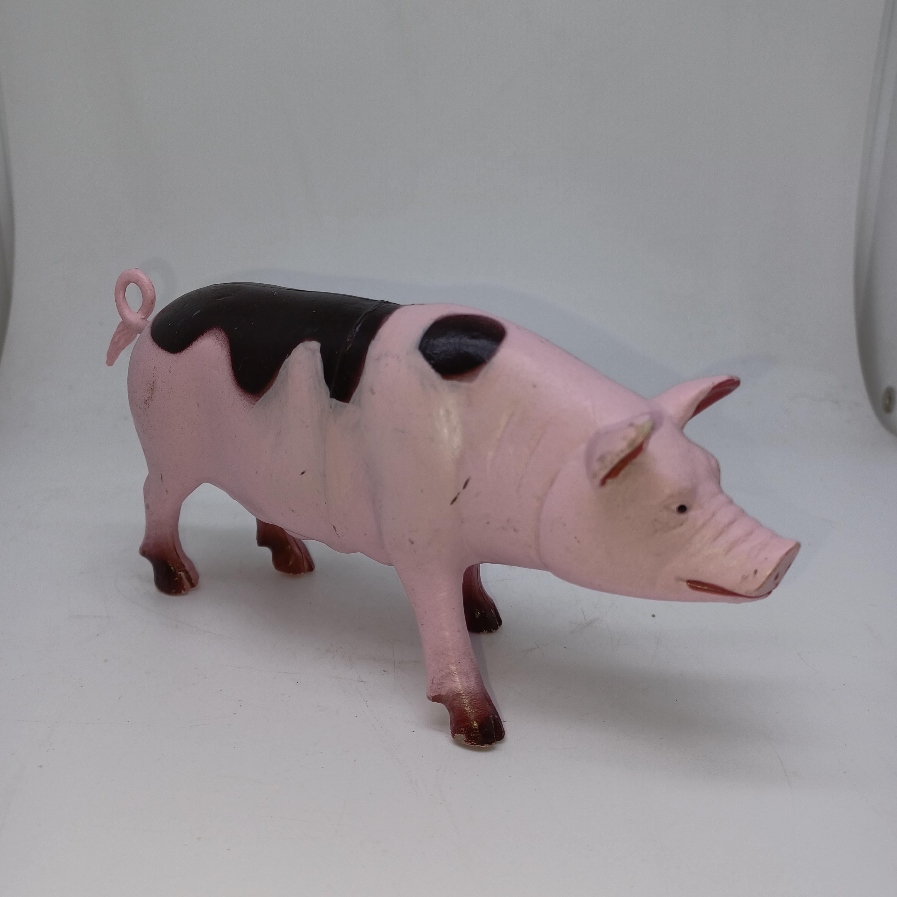 Vintage Ankyo Plastic Pink Pig Figure Cake Topper