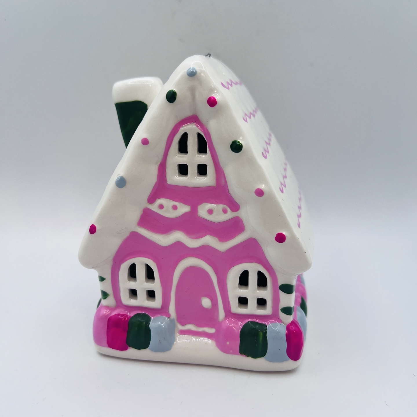 Mr Christmas Pink Light Up Gingerbread House W/Timer