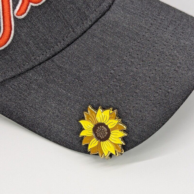 #01 - Fun, Sun Flower Golf Ball Marker with Magnetic Hat Clip