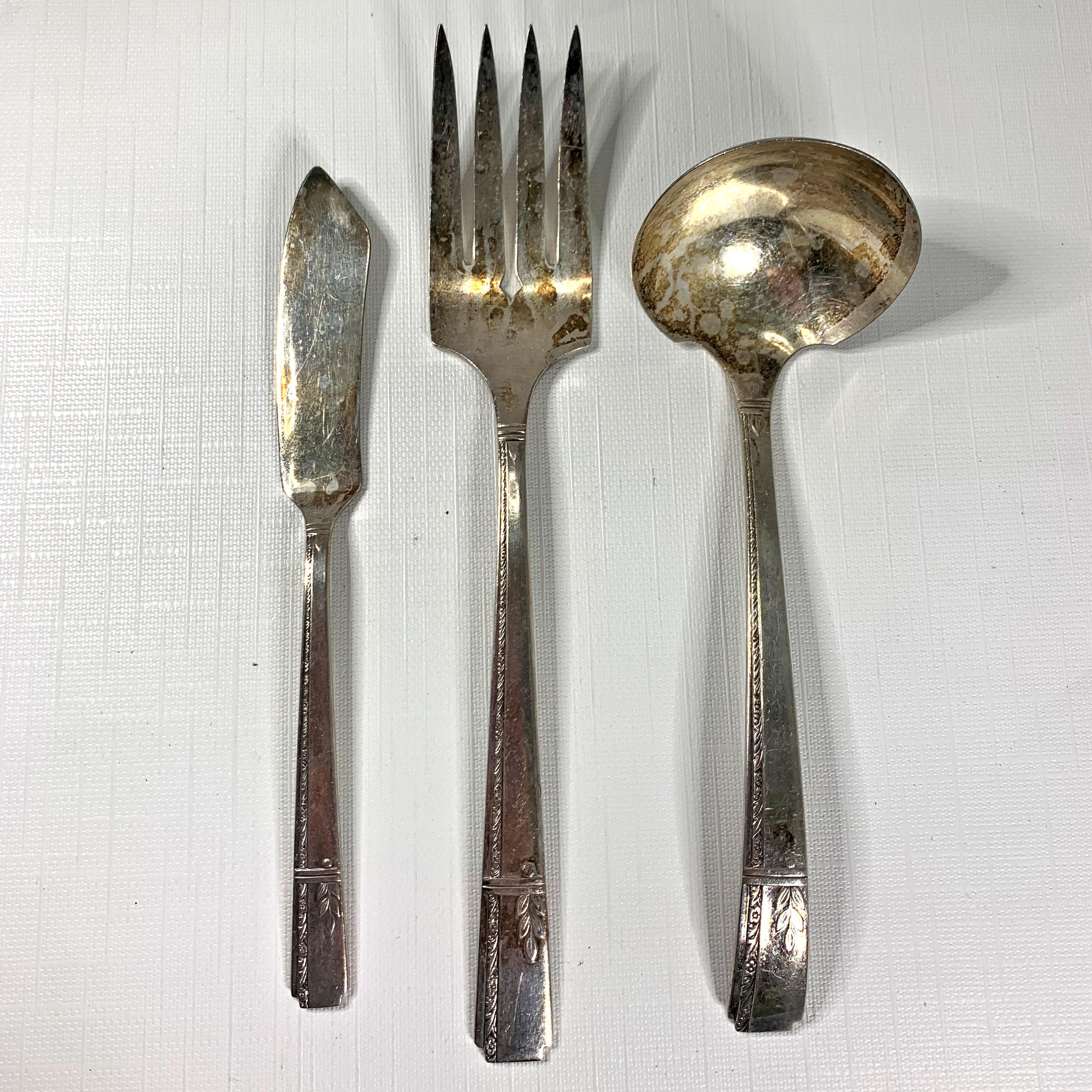 Oneida Prestige 3 Piece Serving Set Silver Plate 1938 Grenoble Mid ...