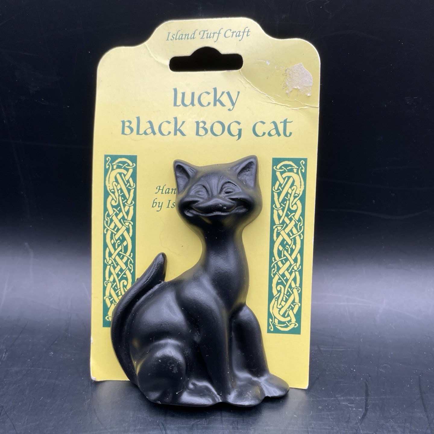 Lucky Black Bog Cat Handcrafted By Island Turf Crafts