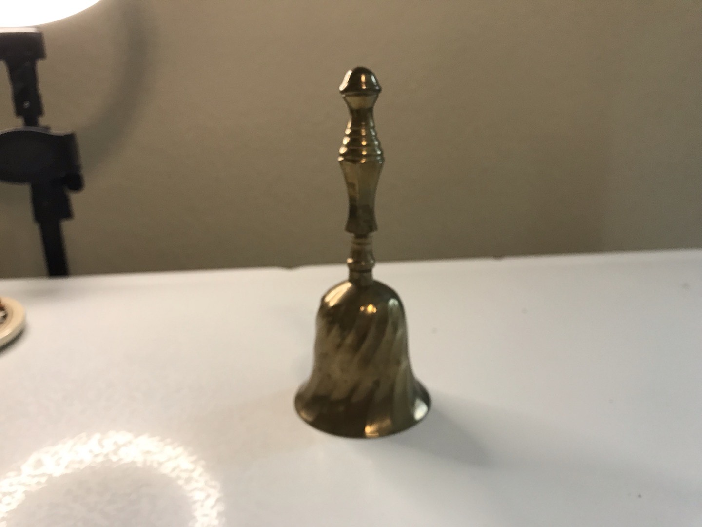 Small Solid Brass Hand Bell School Church Music Hotel Service India