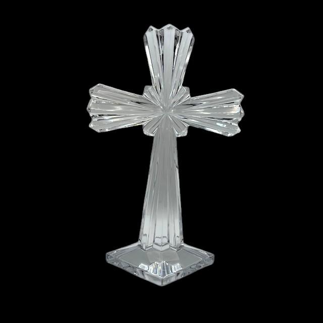 24% Lead Crystal Cross - Made in Slovenia 11" tall x 6" wide