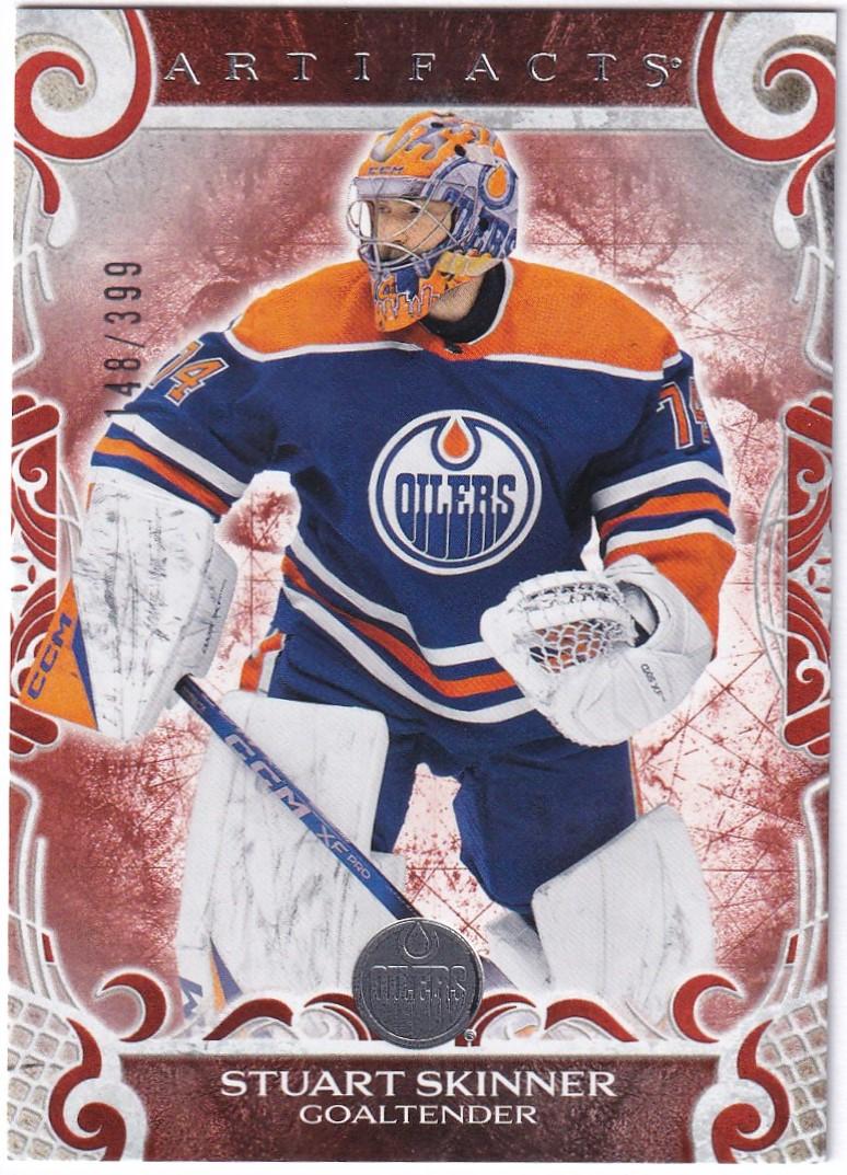 2024-25 Artifacts Ruby #105 Stuart Skinner Edmonton Oilers Hockey Card