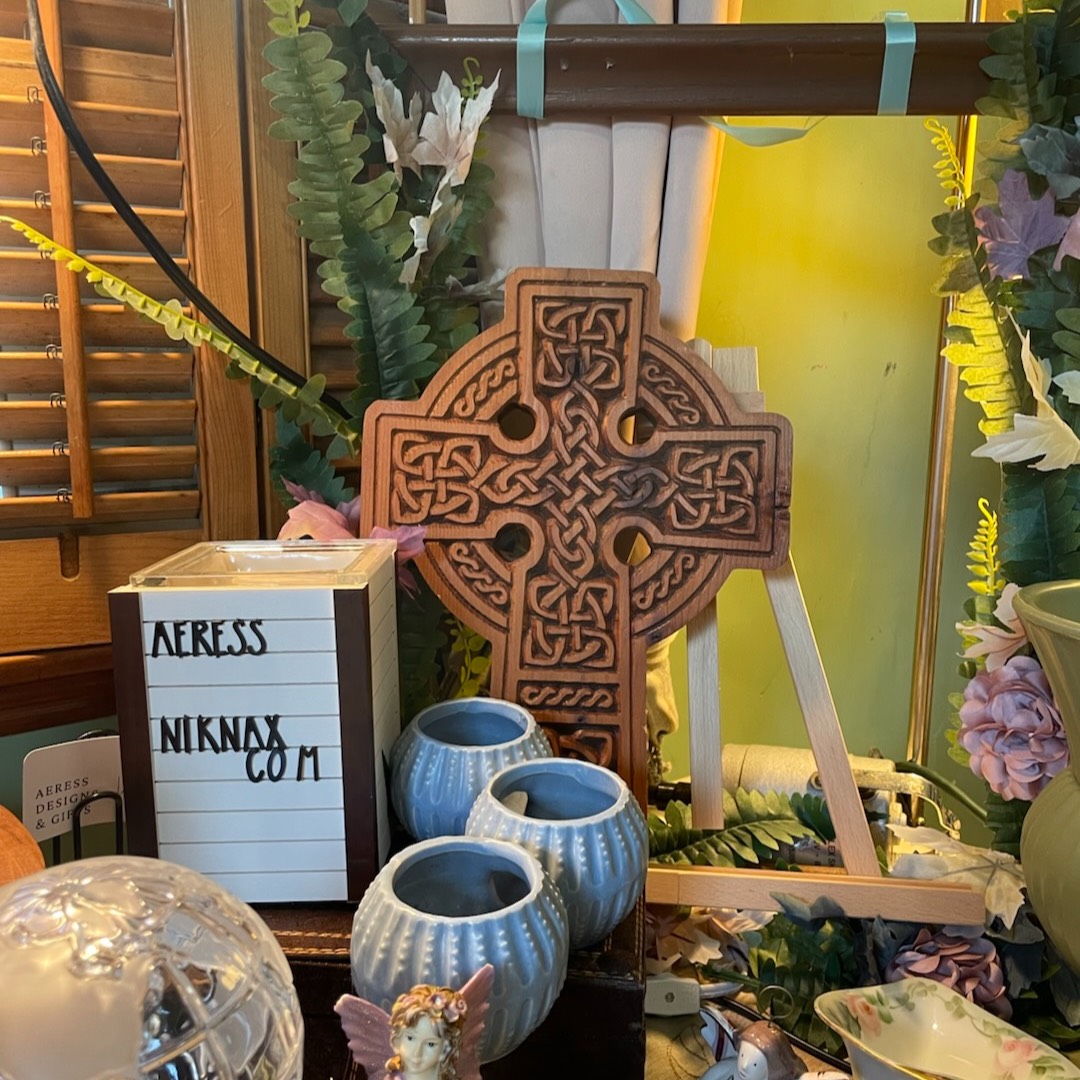 Wooden Celtic Cross Hand Carved