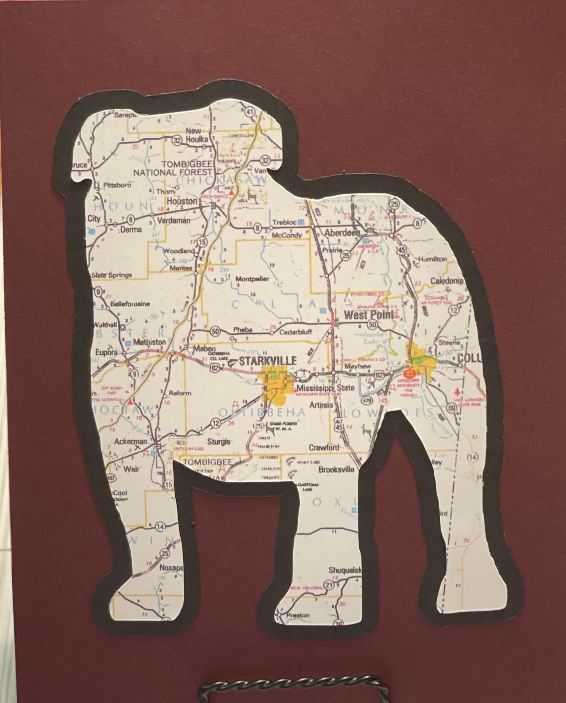 Mississippi State mascot map